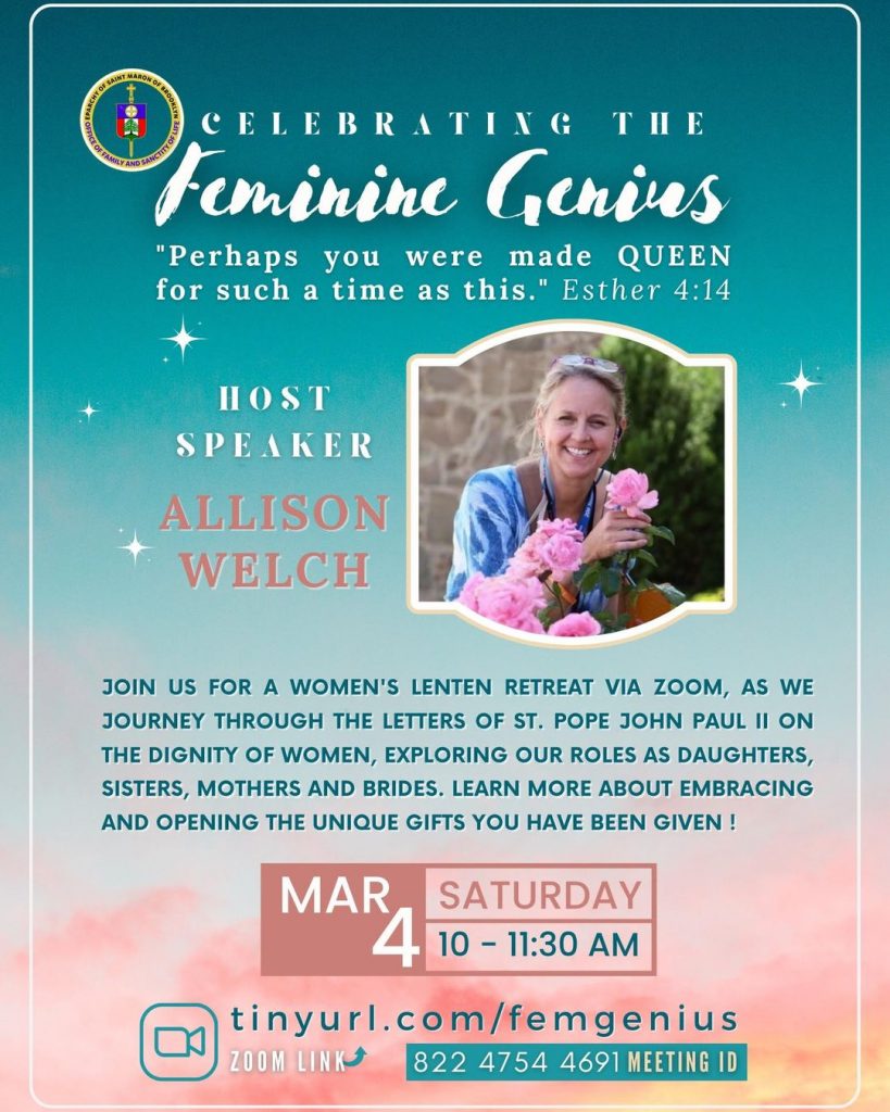 Celebrating the Feminine Genius: an online retreat day – St. Ann ...